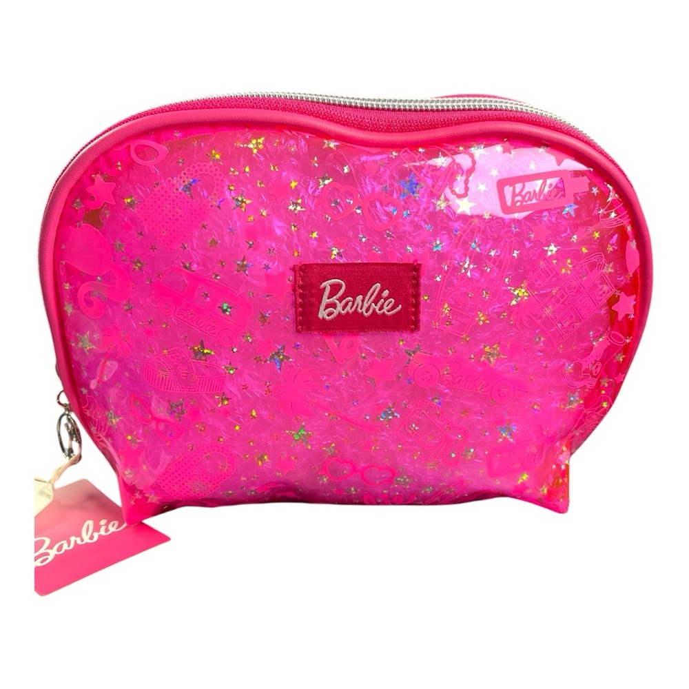Barbie X Miniso Translucent Pink Cosmetic Bag - Gem